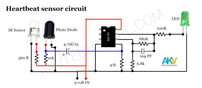 How To Make Heartbeat Sensor Using IC358 [Hindi]