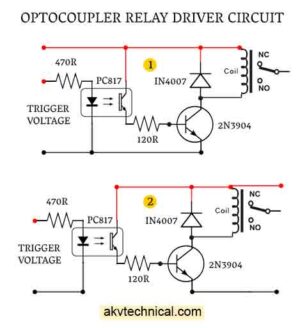 Optocoupler Relay Driver Circuit
